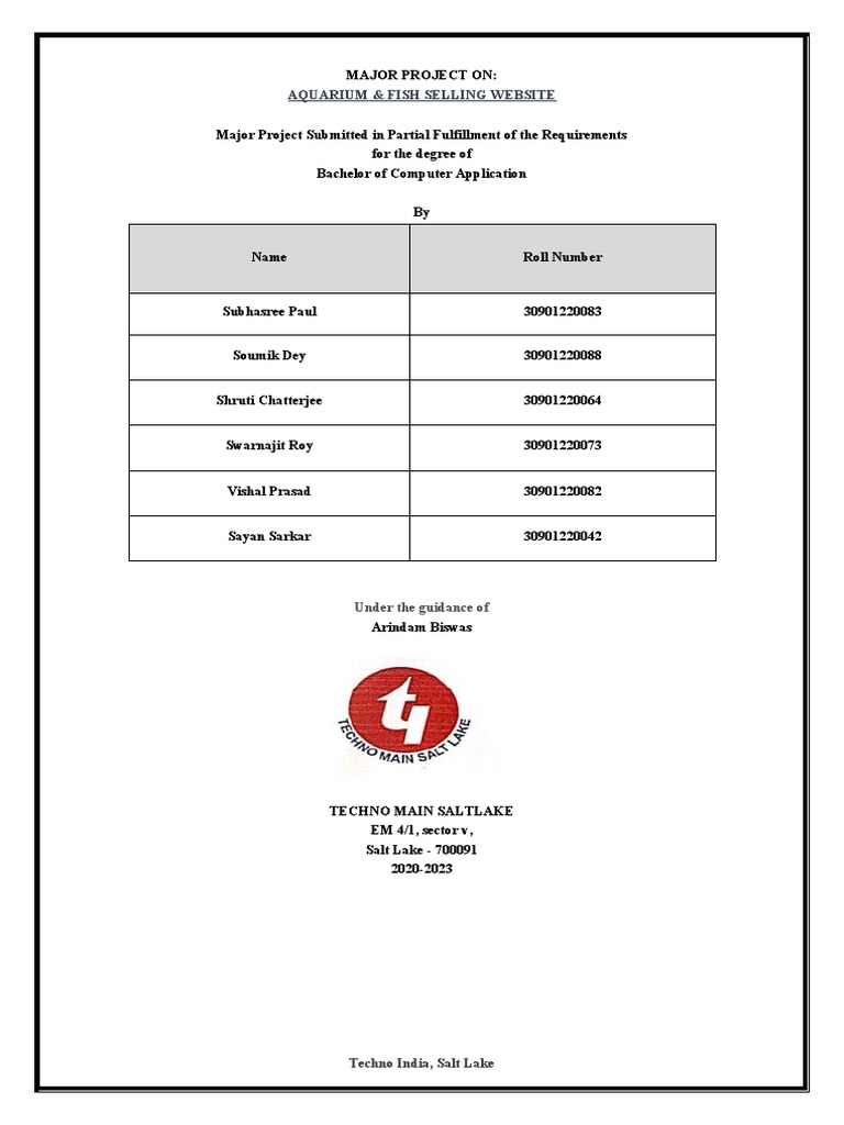 Major Project Documentation | PDF