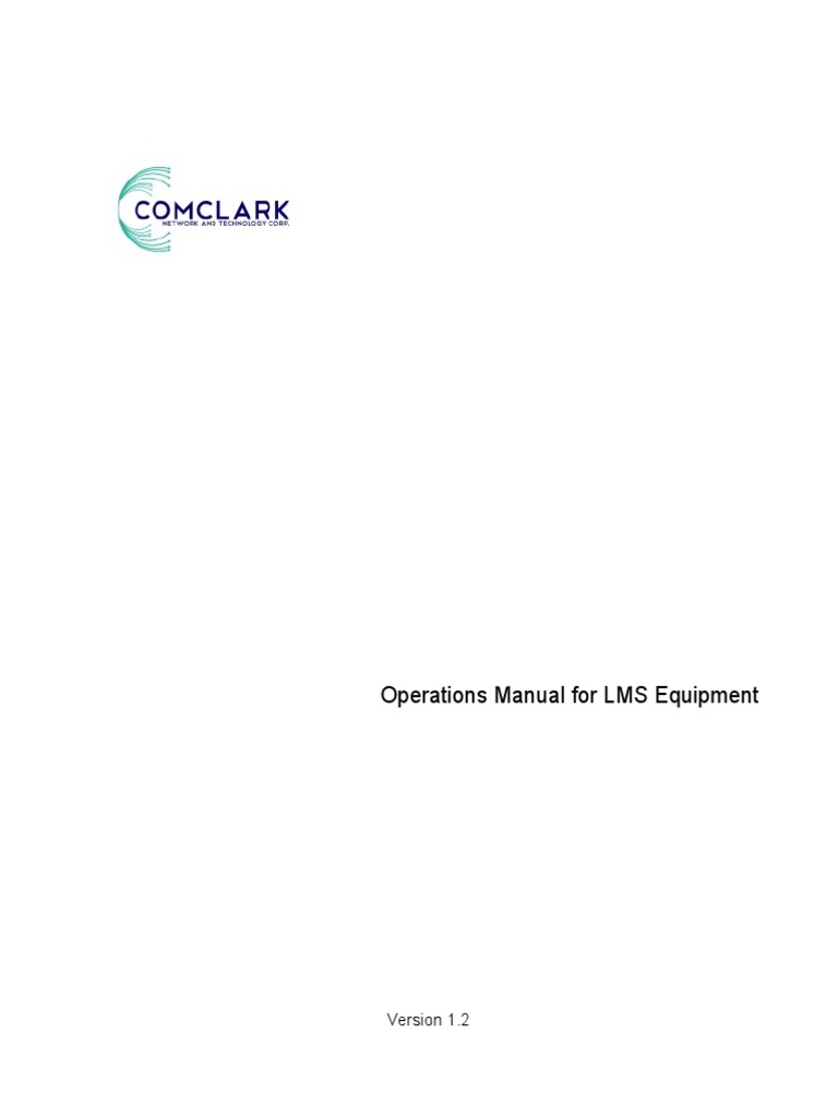 Operations Manual for LMS Equipment (1) | PDF | Ip Address | Wi Fi