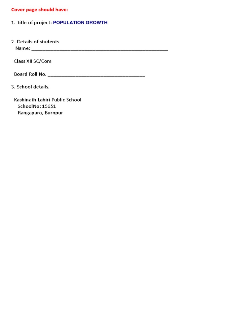 Population Growth Project Overview | PDF | Economic Growth | Population ...