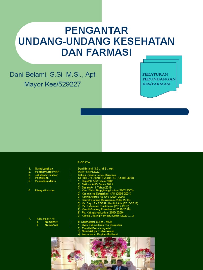 1.pengantar Uu Kes Dan Farmasi | PDF