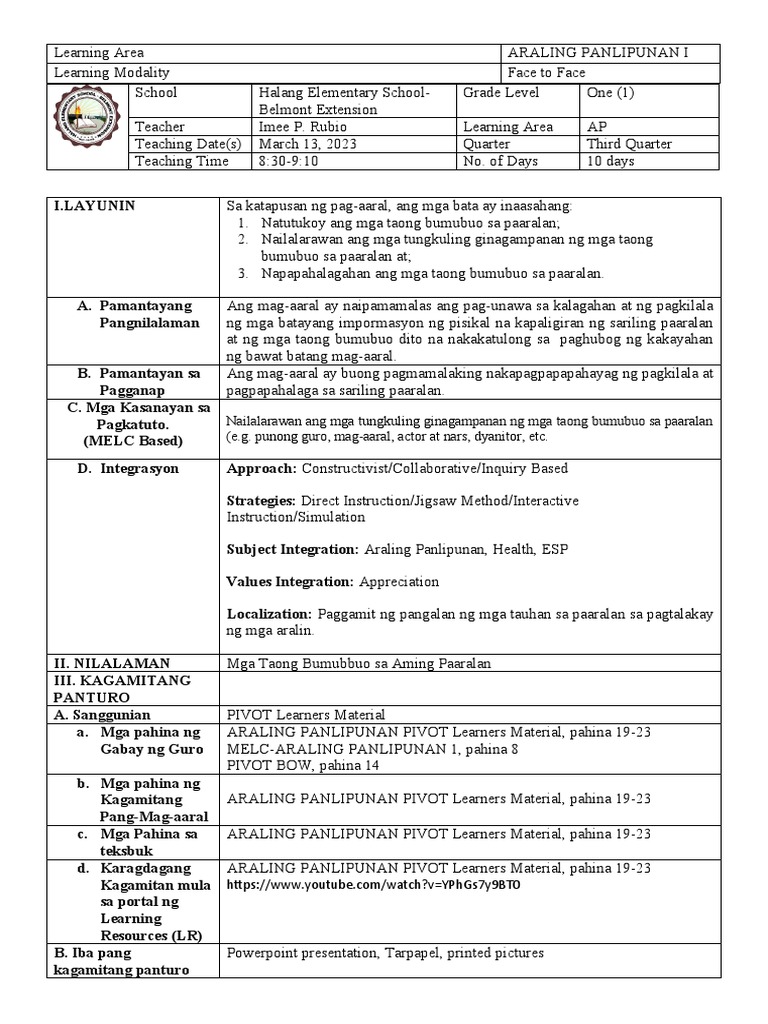 Nailalarawan Ang Mga Tungkuling Ginagampanan NG Mga Taong Bumubuo Sa ...