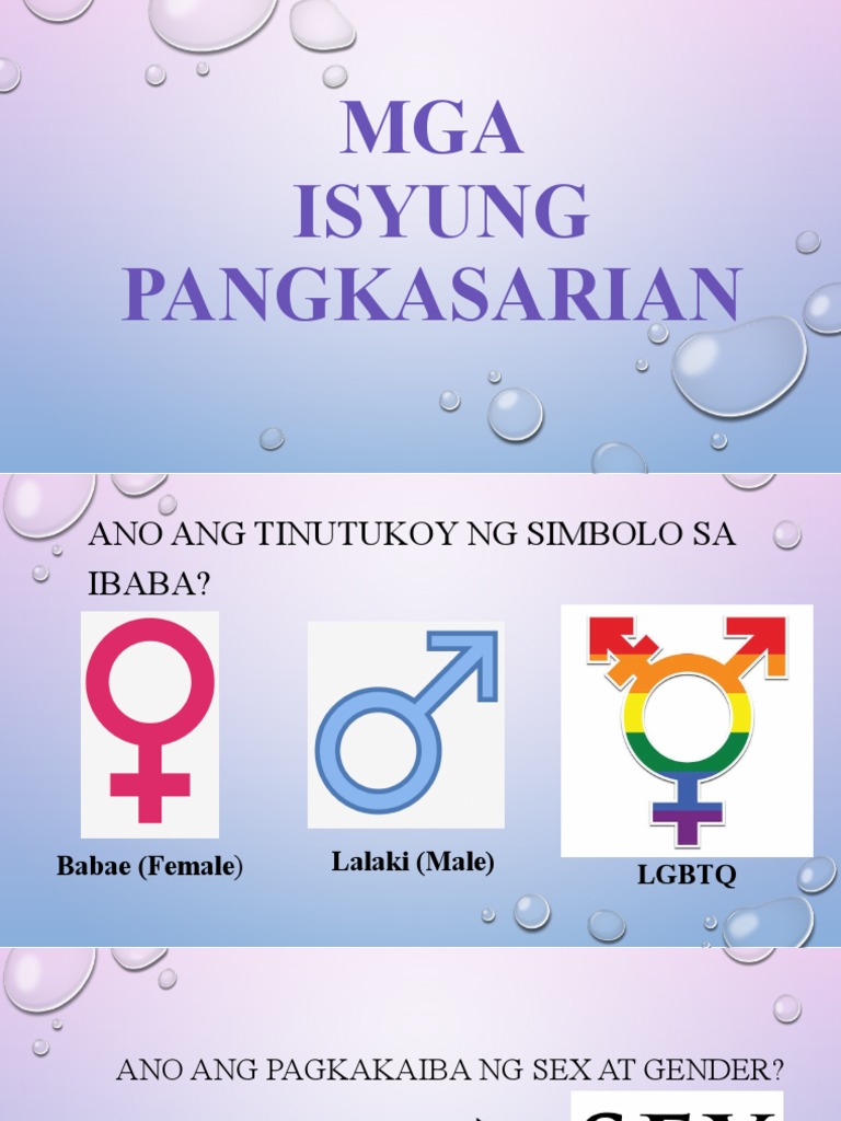 Mga Isyung Pangkasarian | PDF