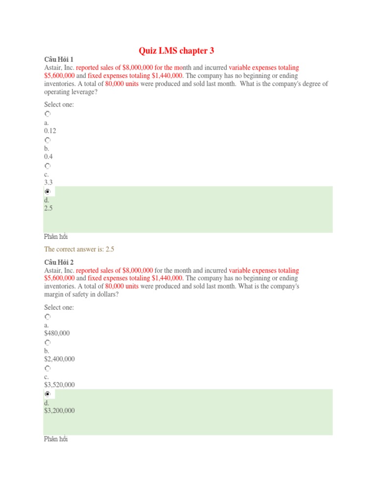 Quiz LMS Chapter 3 | PDF