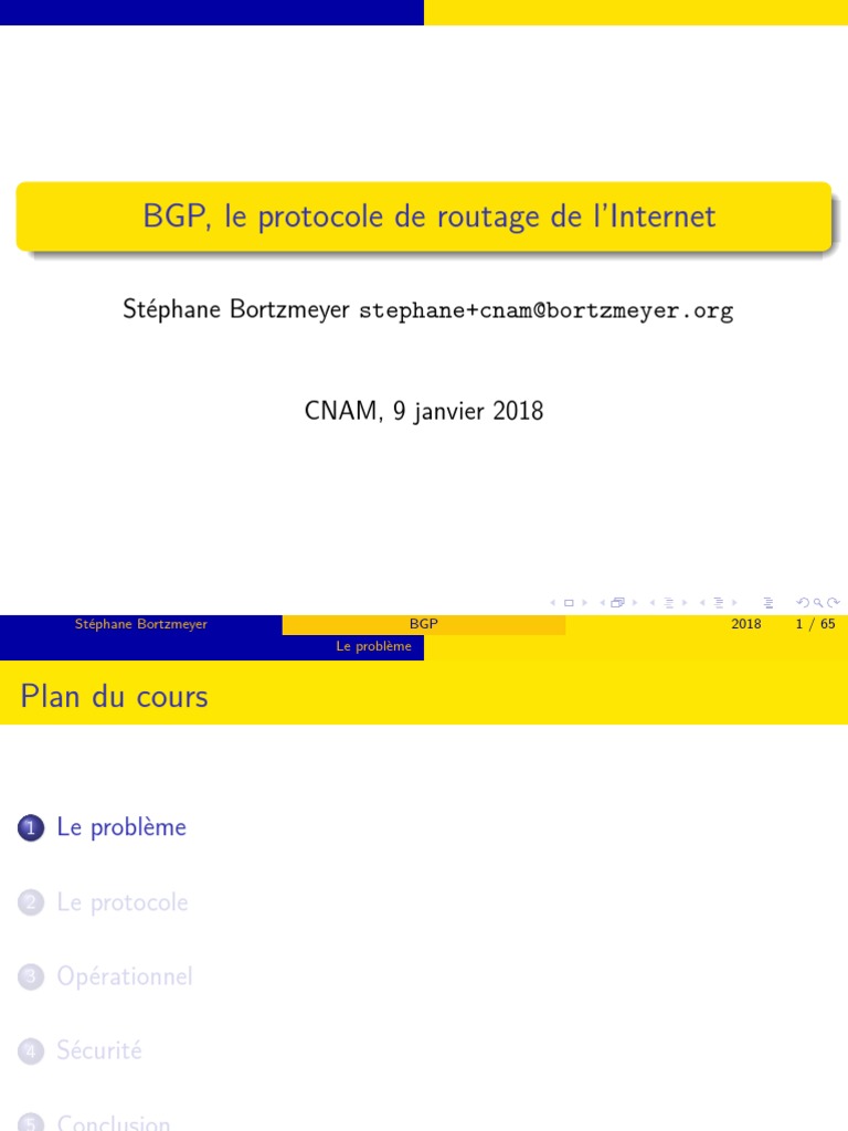 Cours BGP Cnam SHOW | PDF