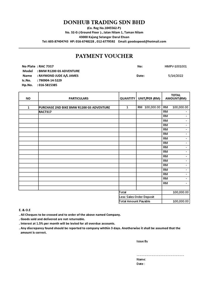 Payment Voucher | PDF