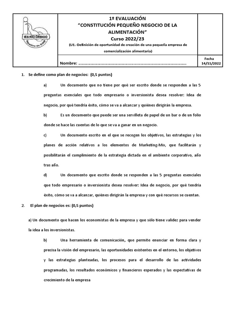 Examen Ev1 Cpna | PDF | Marketing | Pequeñas y medianas empresas