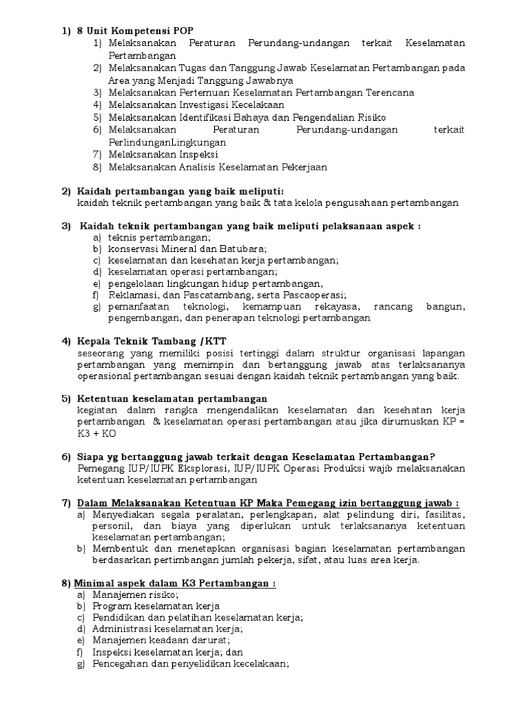 8 Unit Kompetensi POP | PDF