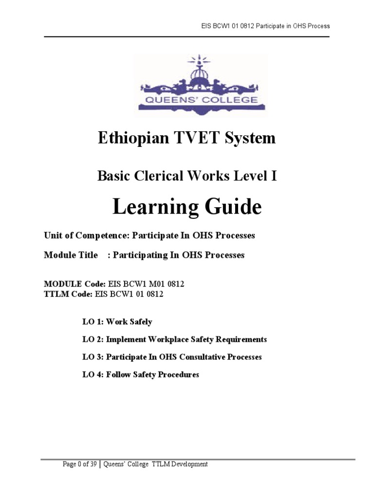 OHS Process Participation Guide | PDF | Occupational Safety And Health ...