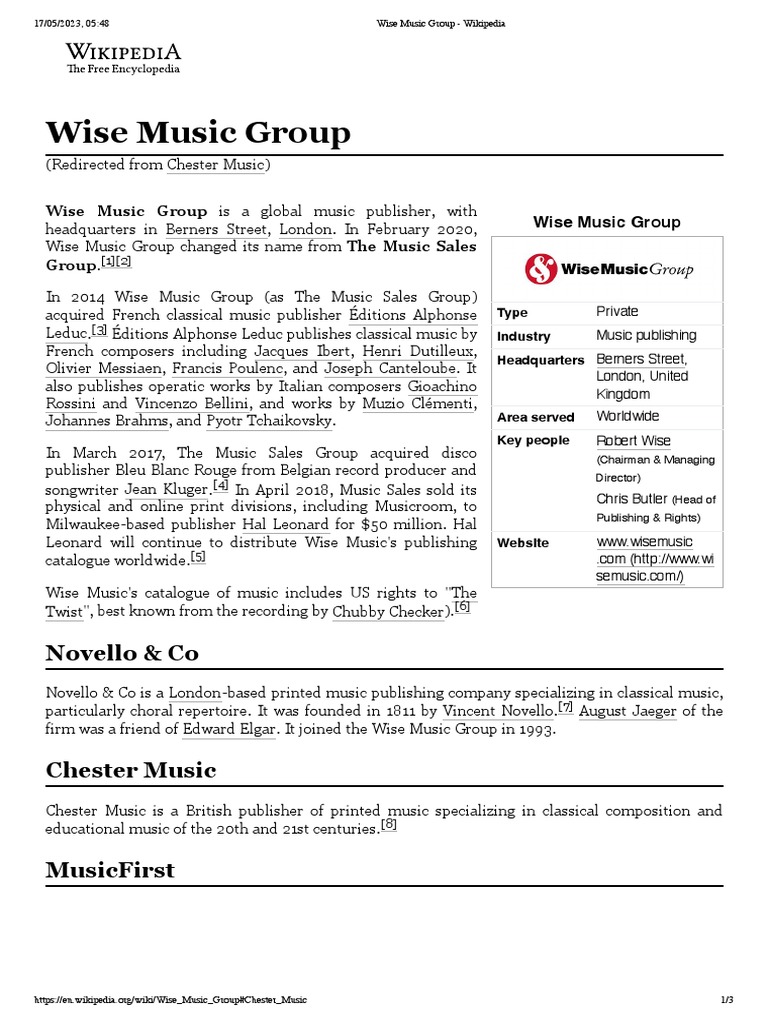 Wise Music Group - WMG | PDF | British Music | Musical Compositions
