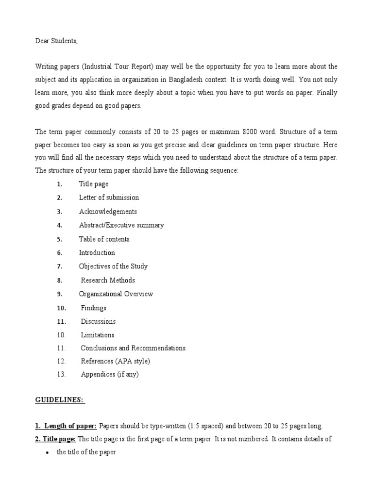 Industrial Tour Report Writing Guide | PDF | Business