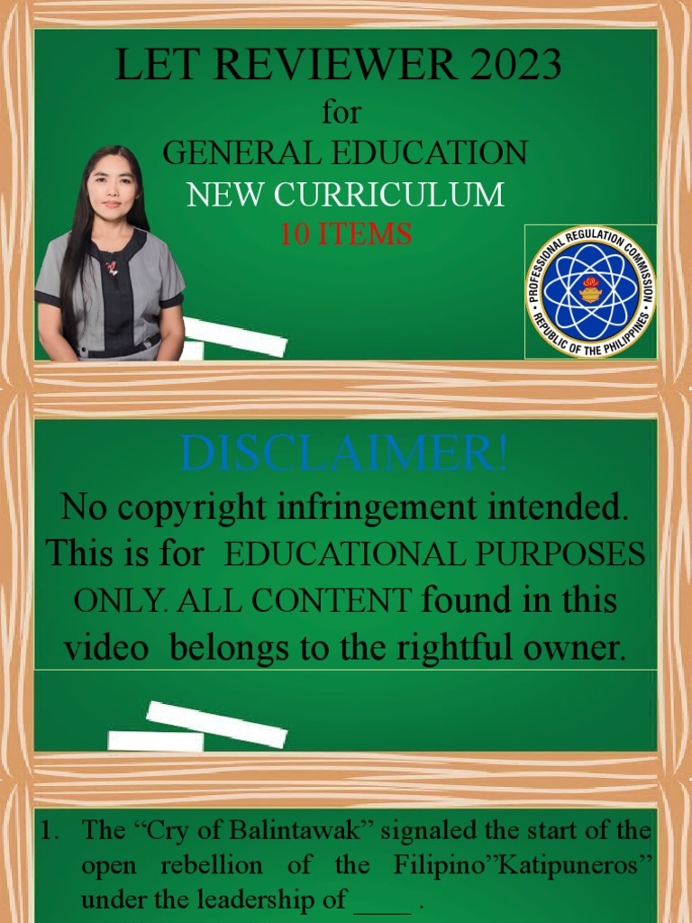 LET Reviewer: General Education 2023 | PDF | Social Science | Foreign ...