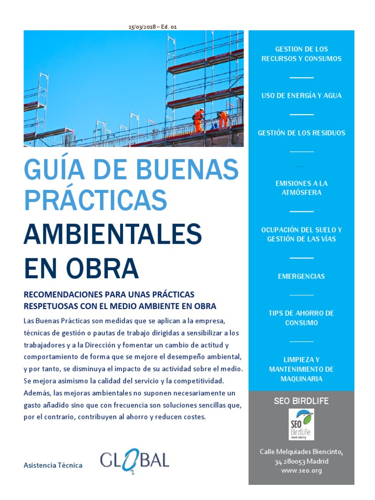 Guía de buenas prácticas ambientales en obra: recomendaciones para unas ...