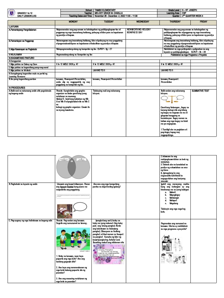 DLL Esp-5 Q2 W4 | PDF