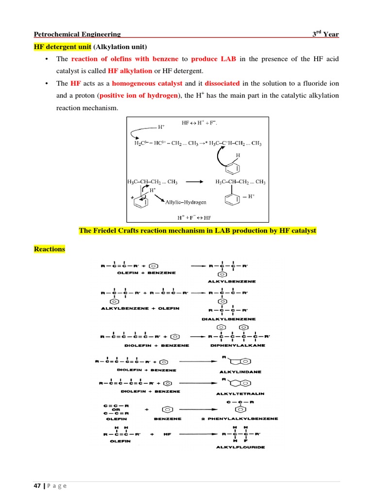 HF Alkylation Process in Petrochemicals | PDF | Science & Mathematics