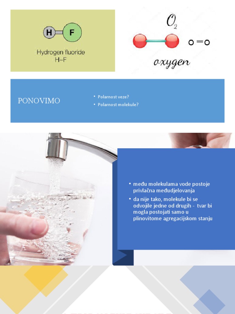 međumolekulske sile_skolski sat | PDF