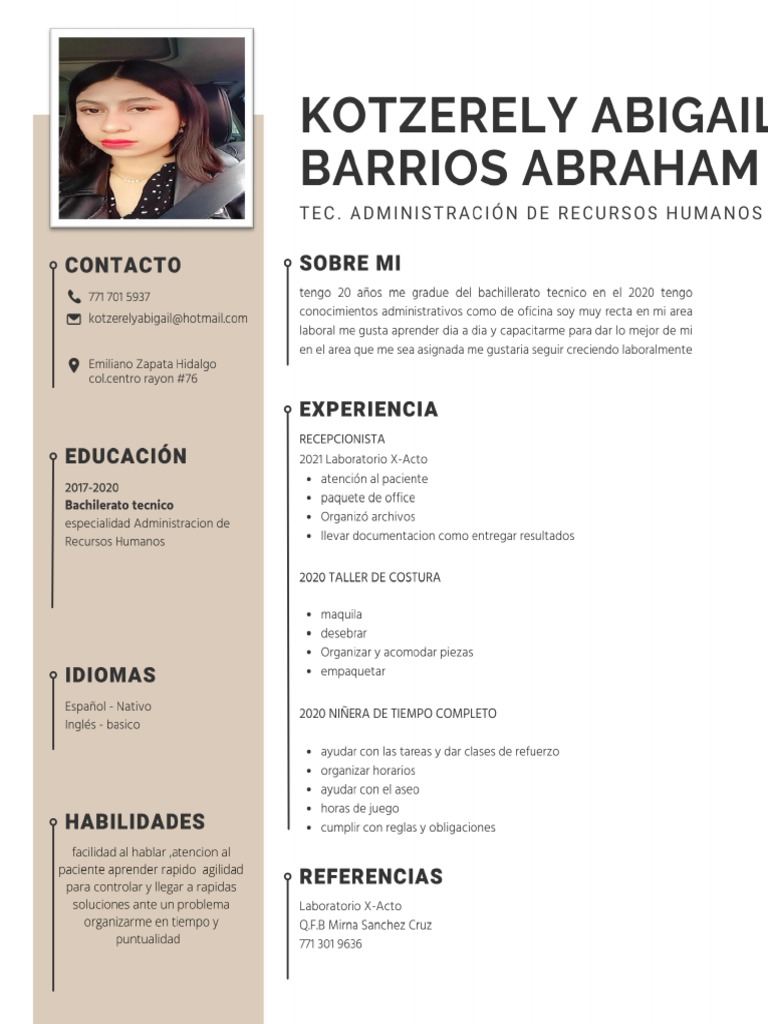 Curriculum Vitae Abigail | PDF