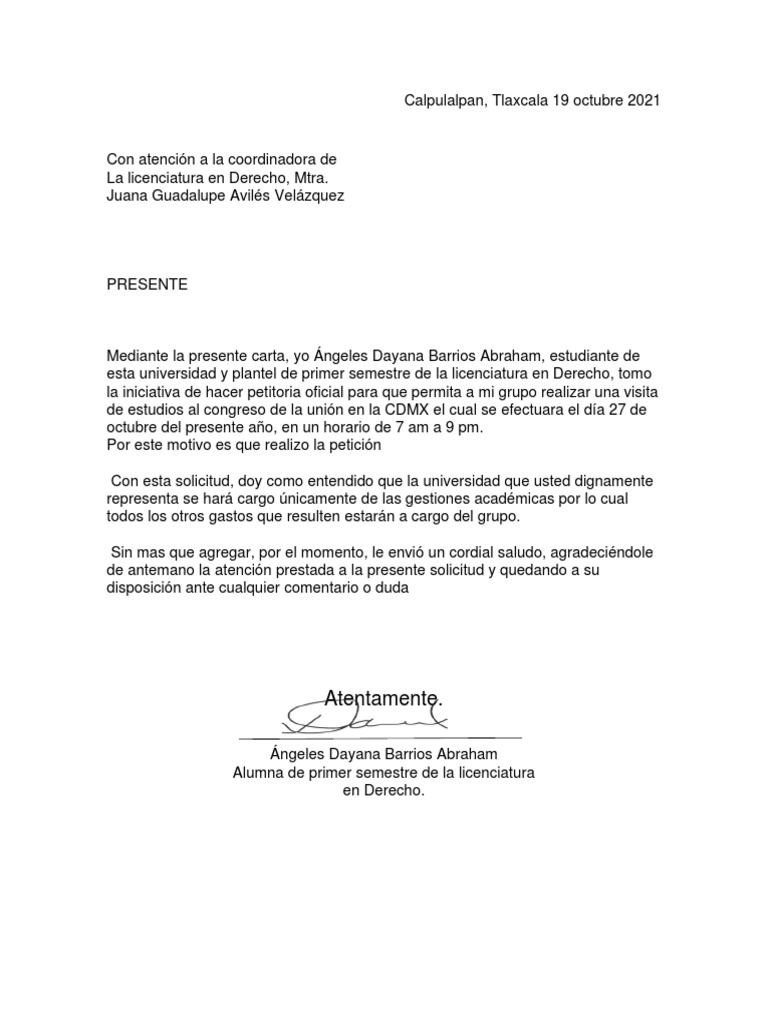 carta peticion | PDF