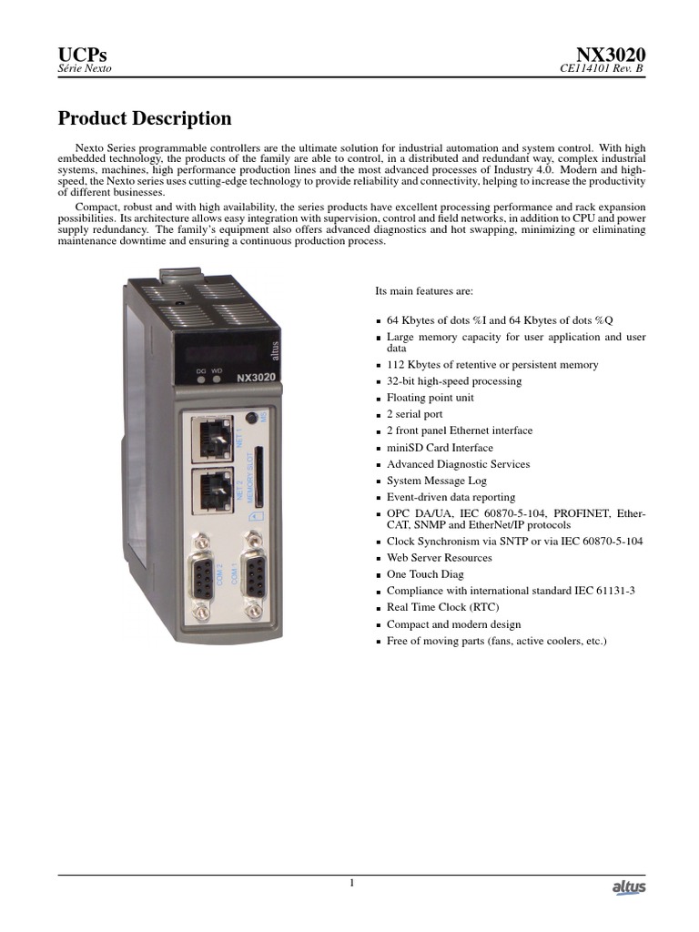 NX 3020 | PDF | Computer Data Storage | Programmable Logic Controller