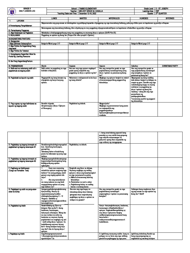 Q2 - Esp 5 - Week 6 | PDF