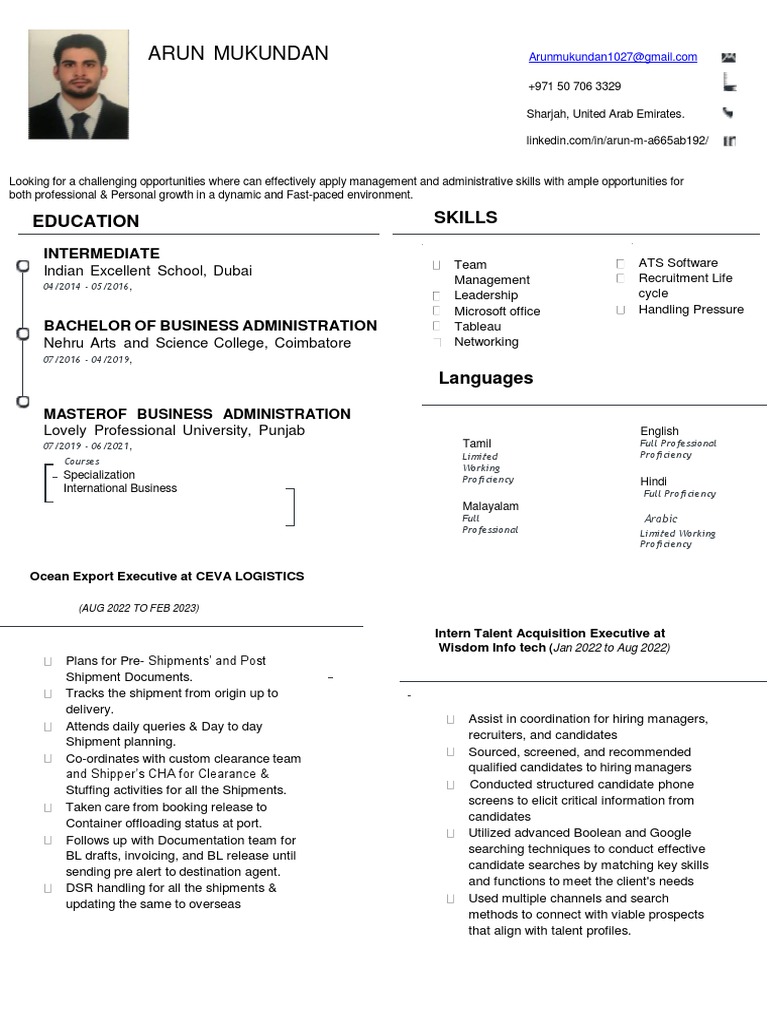 Resume UAE | PDF
