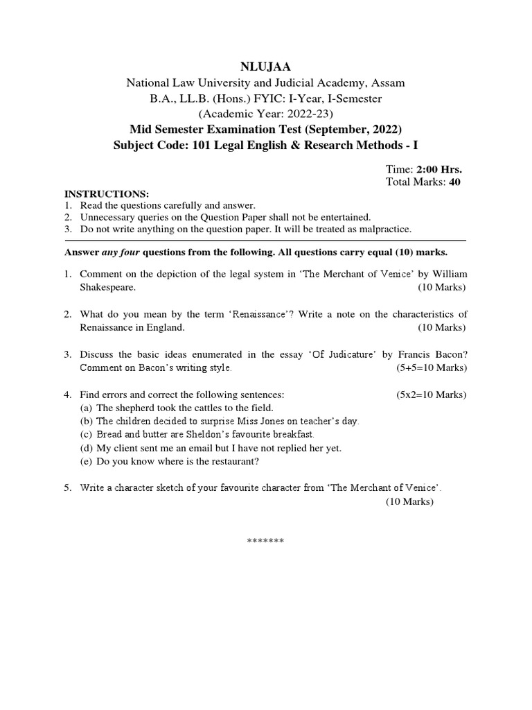 Contract 2009 Nlujaa Question Paper | PDF