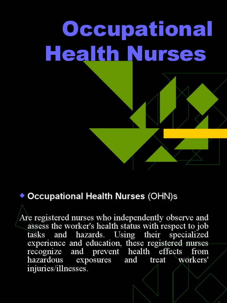 Role of Nurses in Occupational Health | PDF