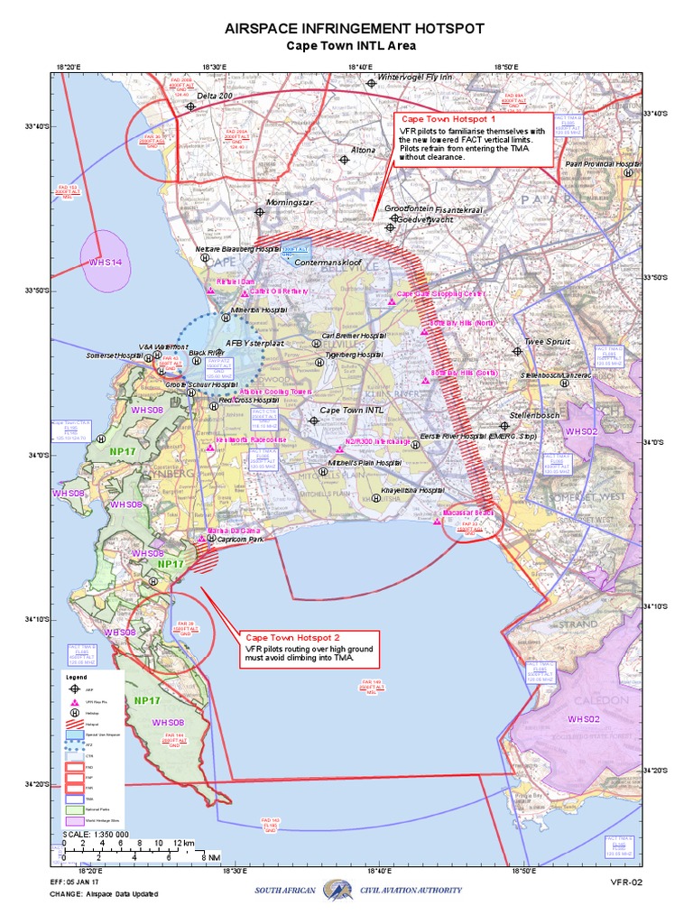 Airspace Infringement Hotspot 02 - Cape Town INTL Area 20170105 | PDF ...