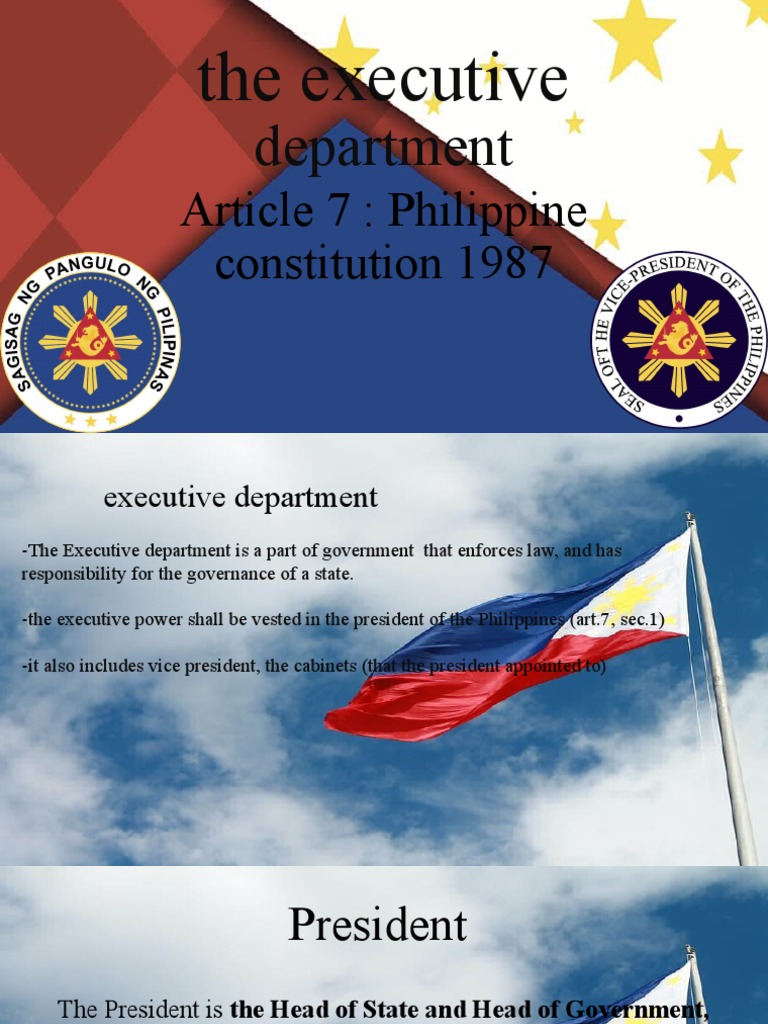 The Executive Department | PDF | Government | Government Institutions