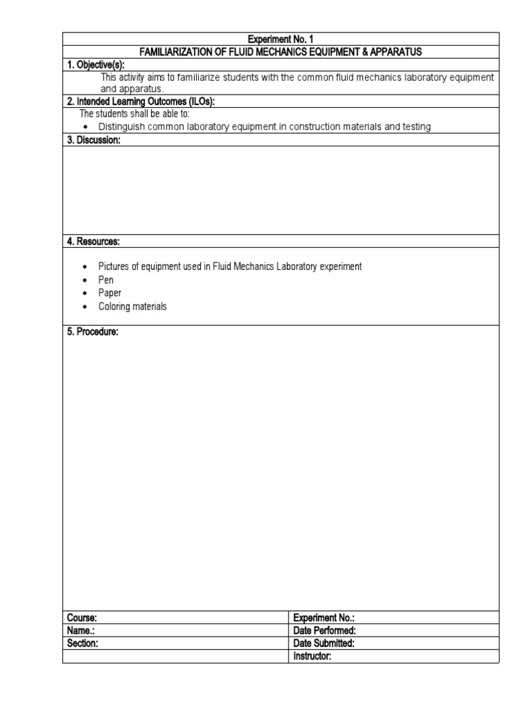 Laboratory Exercise No. 1 | PDF | Experiment | Laboratories
