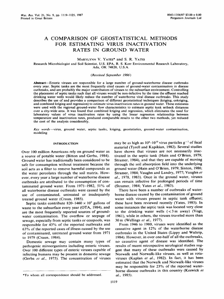 A Comparison Of Geostatistical Methods Pdf Regression Analysis Linear Regression