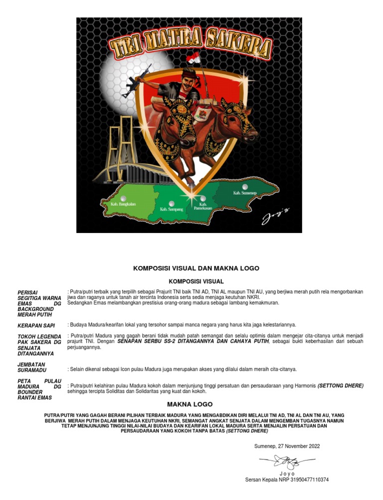 KOMPOSISI VISUAL DAN MAKNA LOGO TRI MATRA SAKERA (1) | PDF