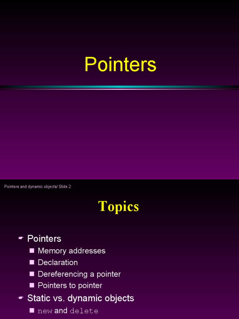An Introduction to Pointers, Dynamic Memory Allocation, and References | PDF