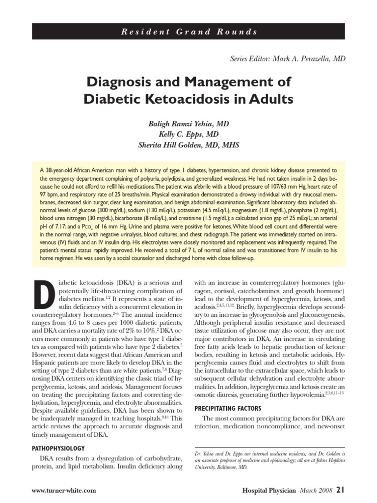 DKA Management | PDF | Hyperglycemia | Saline (Medicine)