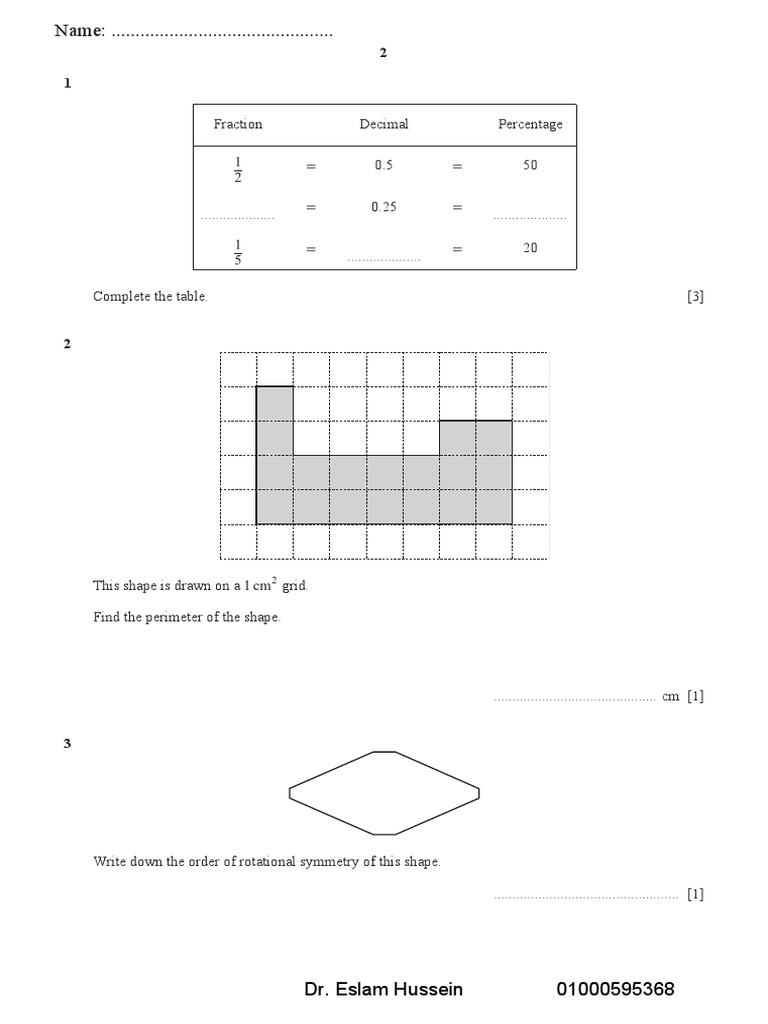 Final Revision - Y8 | Download Free PDF | Shape | Mathematics