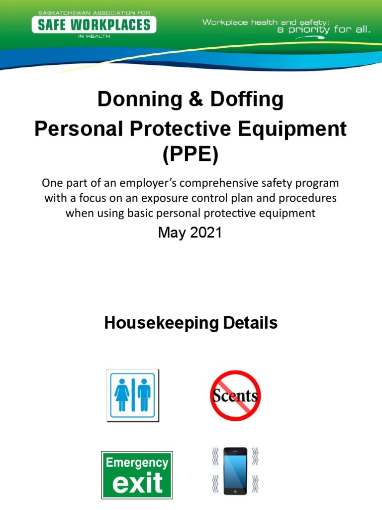 Donning and Doffing PPE Training Guide | PDF | Personal Protective ...
