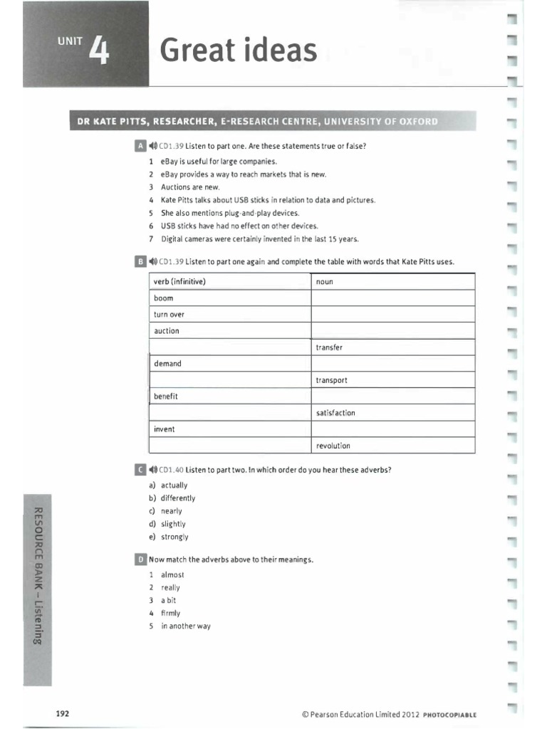 U4 Great Ideas Teacher Book Ressource Bank | PDF