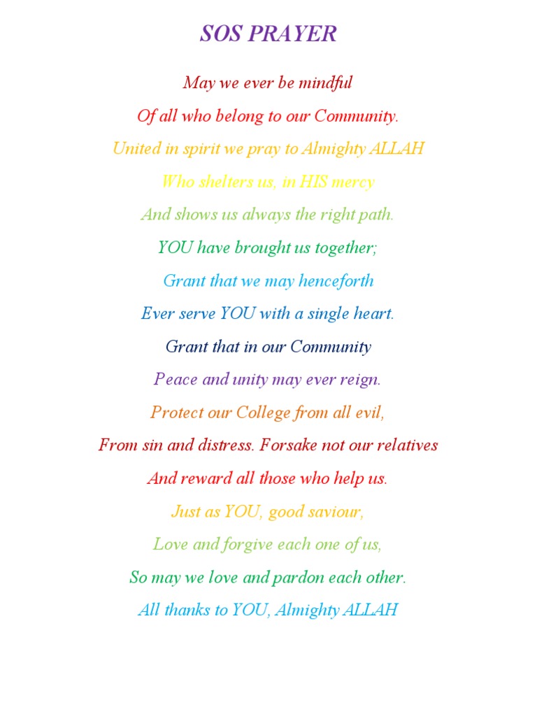 SOS Prayer | PDF