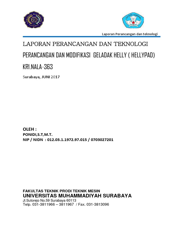 Laporan Akhir Perancangan Helly Pad Kri Nala 363 (Fix) | PDF