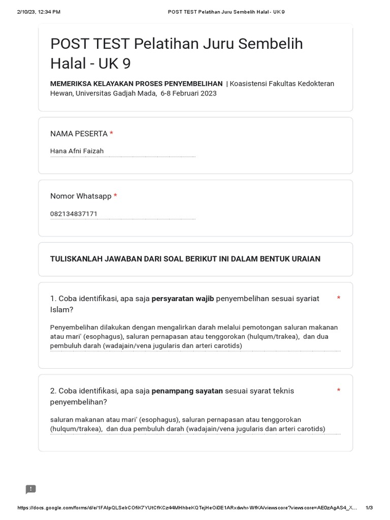 Pelatihan Juru Sembelih Halal Gratis | PDF | Kesehatan Holistik