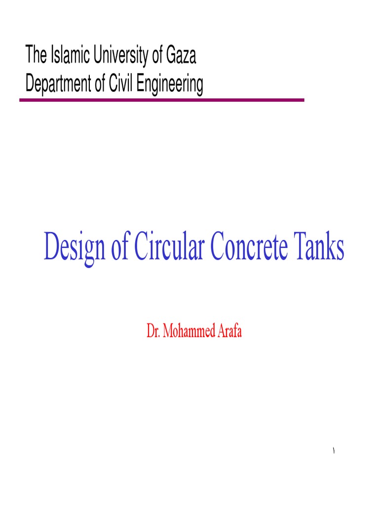 Circular Concrete Tank Design Guidelines | PDF | Strength Of Materials ...