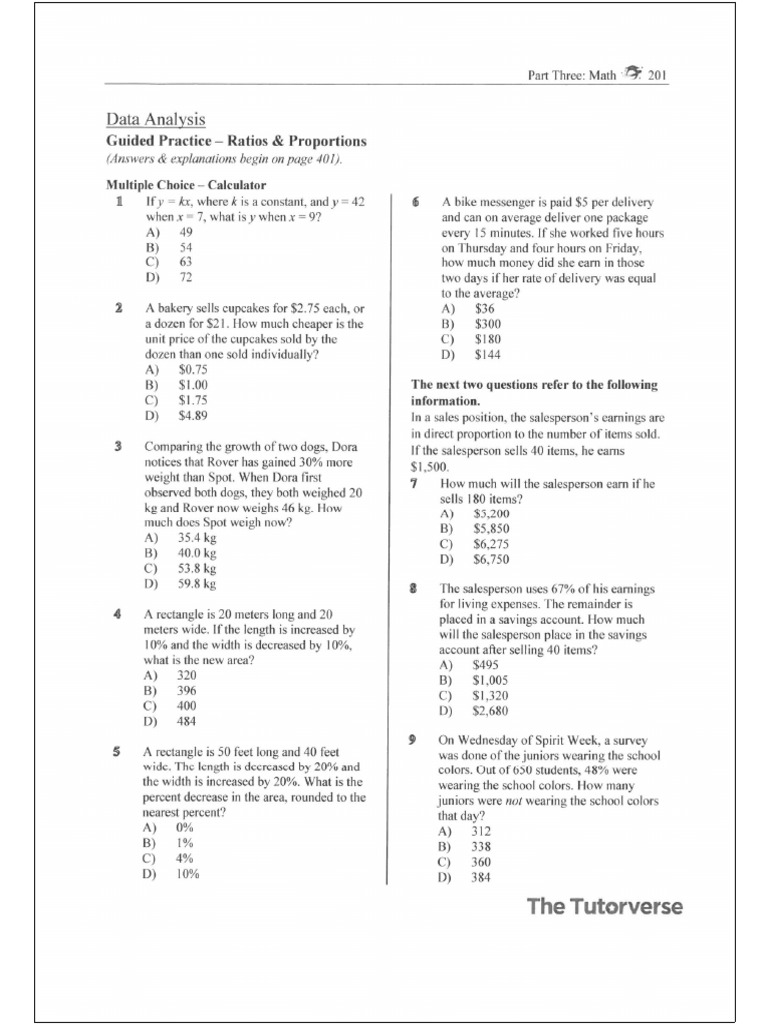 Problem Solving and Data Analysis - Tutorverse | PDF