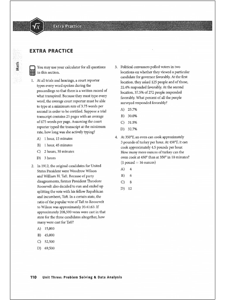 Problem Solving and Data Analysis - Kaplan | PDF