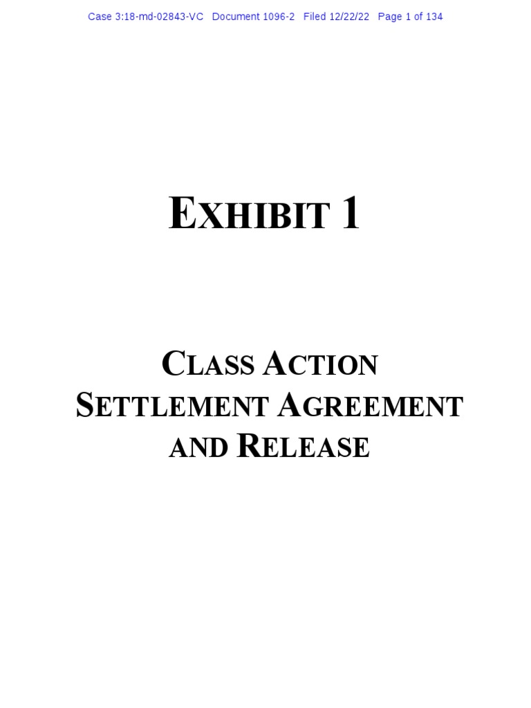 Ex. 1-Settlement Agreement For Website | PDF | Settlement (Litigation ...