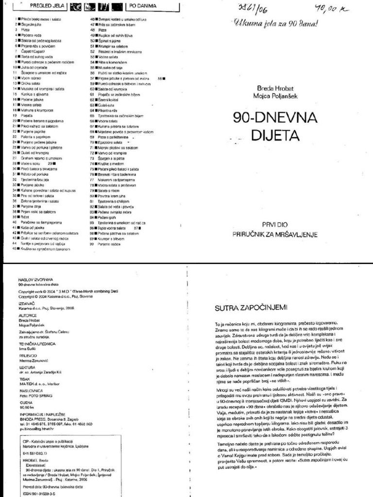 90 Dnevna Dijeta Prirucnik Za Mrsavljenje | PDF