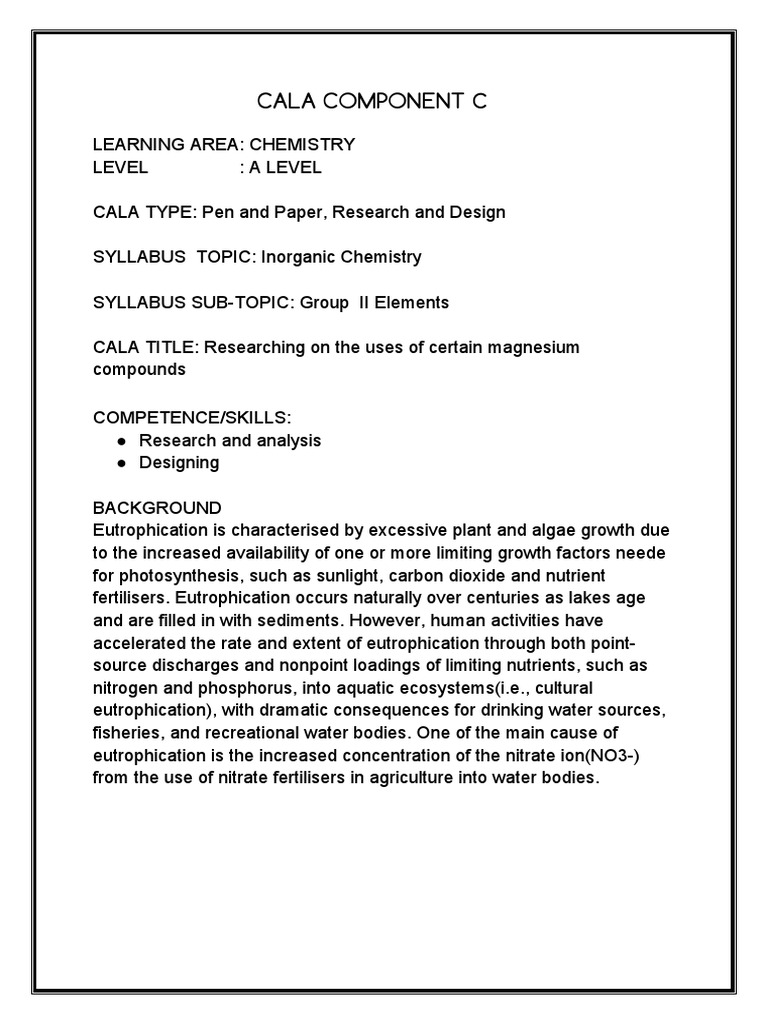 Cala Component C | PDF