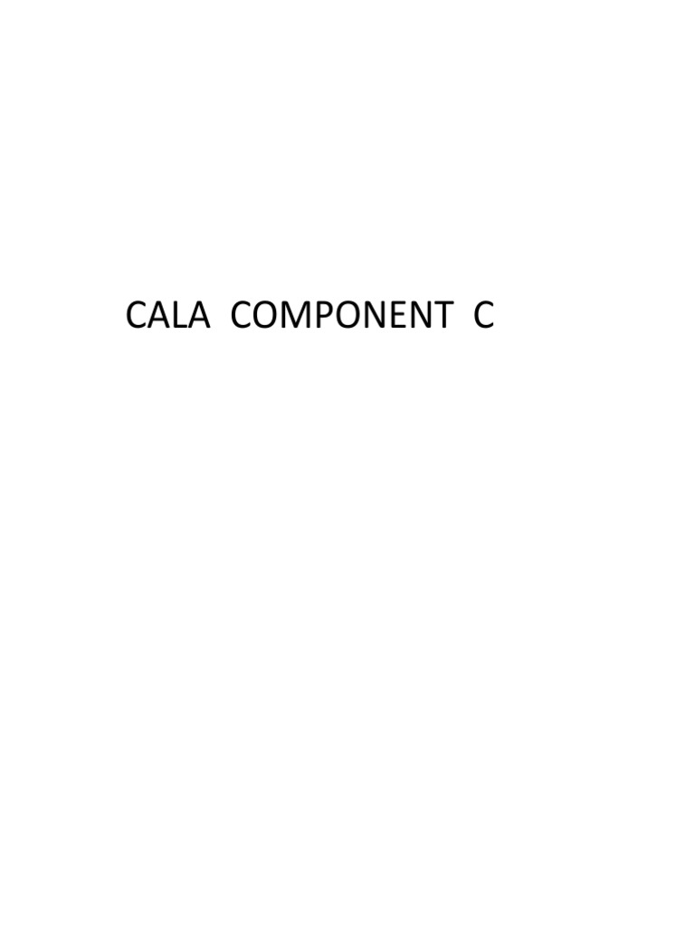 Cala Component C | PDF