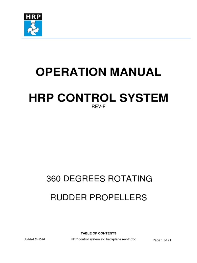 HRP Control System Operation Manual | PDF | Relay | Direct Current