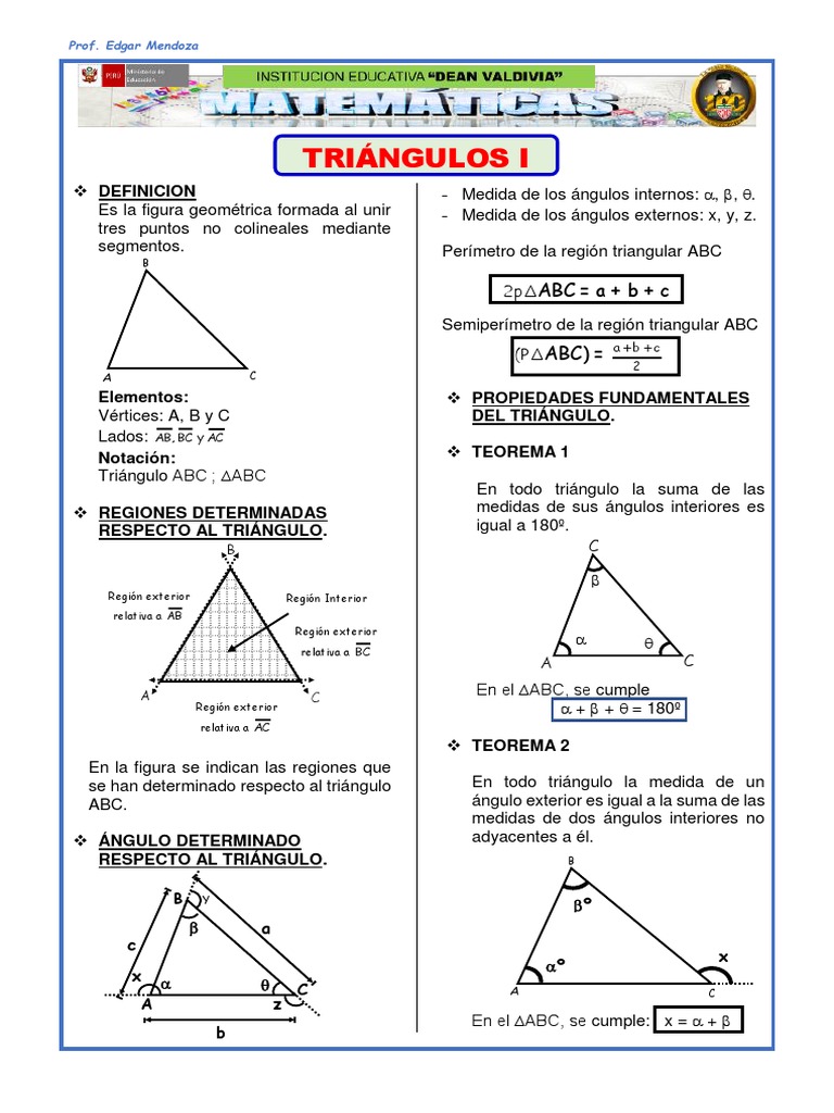 Propiedades Del Triangulo | PDF | Triángulo | Geometría
