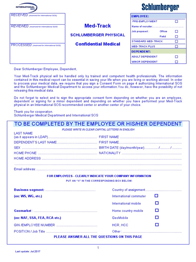 Employee Med-Track Questionnaire | PDF | Hepatitis | Medical Ultrasound