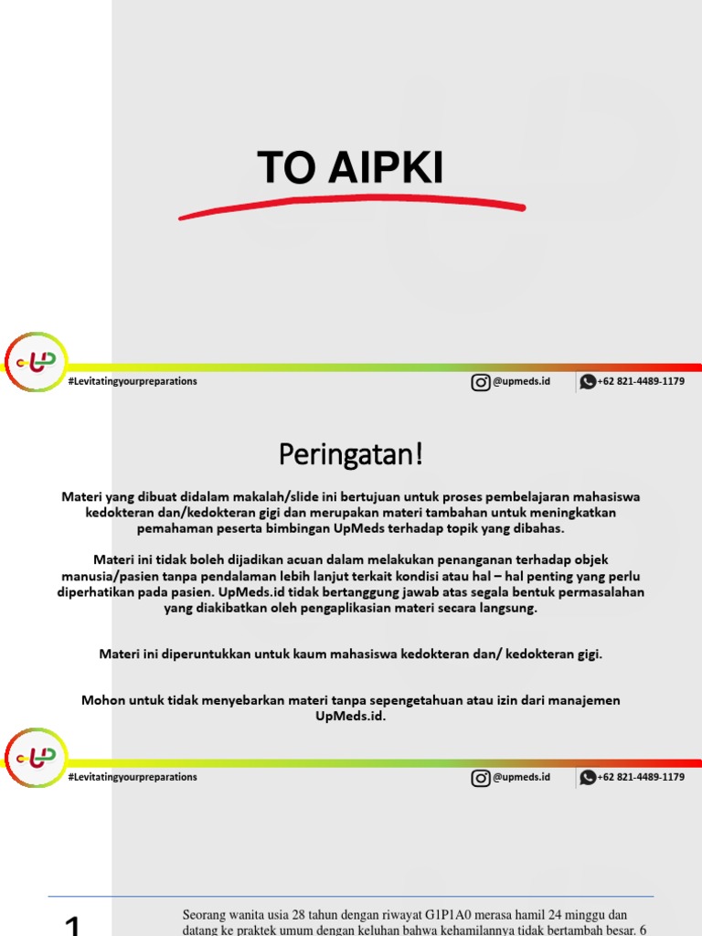 Pembahasan Soal AIPKI Upmeds | PDF